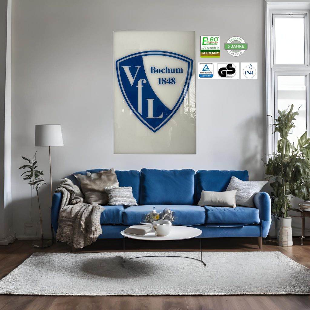 Exklusive Infrarot Glasbilderheizung "VFL Bochum"