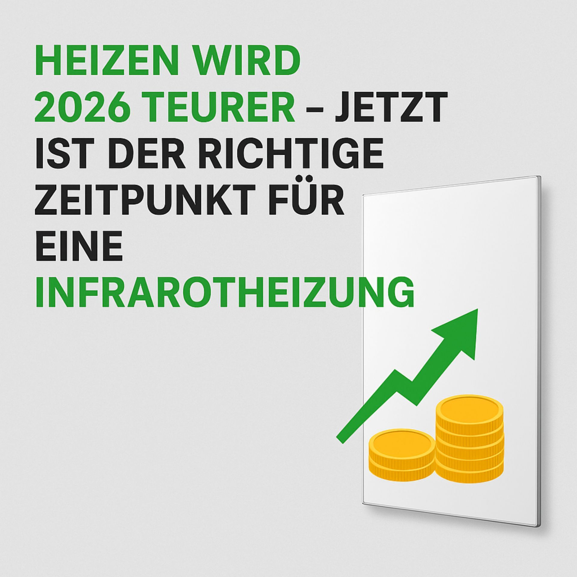 Heizen 2026 teurer: Infrarotheizung kaufen & Heizkosten senken